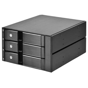 silverstone fs303-12g two 5.25" bay to three 3.5" sas-12g / sata 6gbit/s trayless hot-swap cage, sst-fs303b-12g