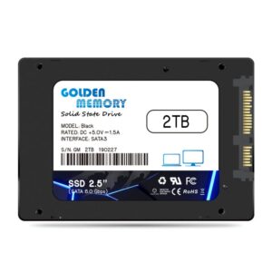 Golden Memory 2.5" SSD 2TB, SATA III 6.0 Gbps - Internal Solid State Drive