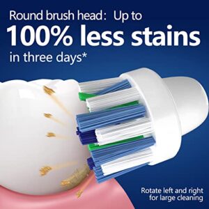 Electric Toothbrush Across Action Replacement Brush Heads for Oral B, Professional Cross Toothbrush Replacement Brush Heads Compatible with Oral B Electric Toothbrush, 8 Packs