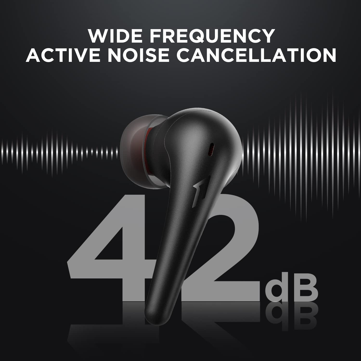 1MORE Aero Wireless Earbuds with Spatial Audio on Any Device, 42dB Adaptive Active Noise Cancellation, 10mm Driver, Customizable EQs, 6 Mics for Clear Calls, 28h Battery, Wireless Charging, Black