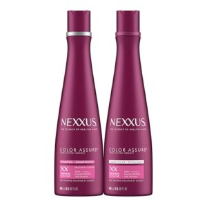 nexxus color assure shampoo and conditioner for color-treated hair - enhances color for up to 40 washes, 13.5oz, 2 pack