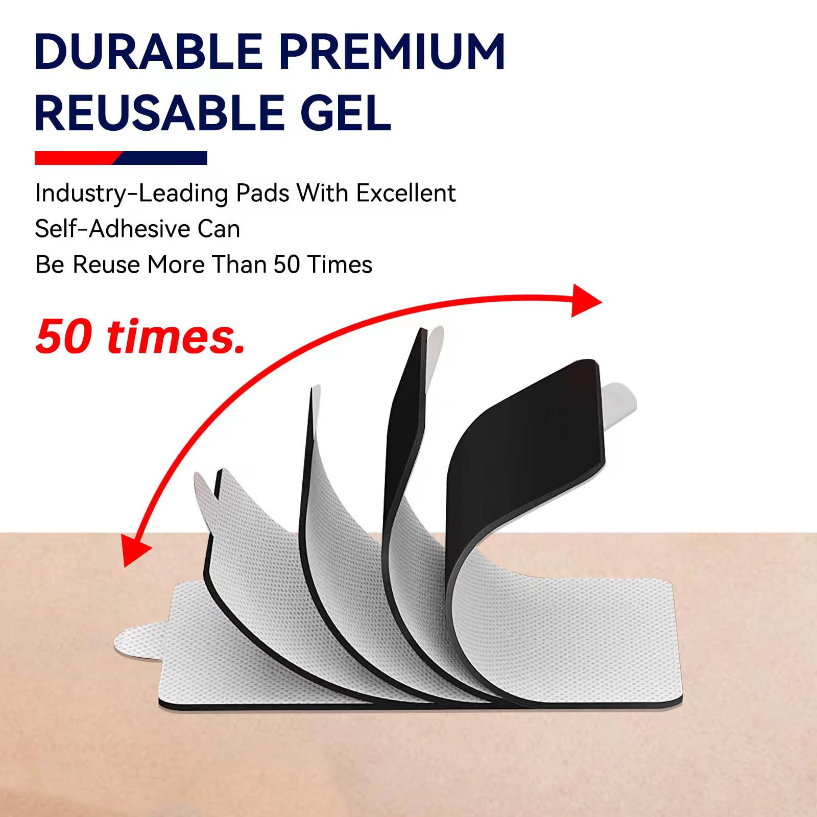 20 Packs Stronger Self-Adhesive Performance TENS Pads Compatible with MEDVICE, NURSAL, Belifu TENS Units, 3.5mm Snap Latex-Free TENS Unit Replacement Pads Electrode Patches Reuse More Than 50 Times