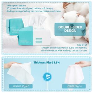 Dry Wipes For Baby,Wet Use Water Wipes,Suitable As Diaper Wipes,JANROS Clean Face Towels Disposable,Upgraded Thickened Disposable Washcloths For Adults,Hypoallergenic Makeup Remover Wipes-3 Packs