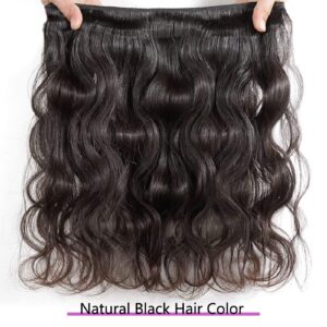 BEANATASHA 12A Human Hair Bundles 16 18 20 Inch Body Wave Bundles Human Hair 100% Unprocessed Brazilian Virgin Weave 3 Bundles Deals