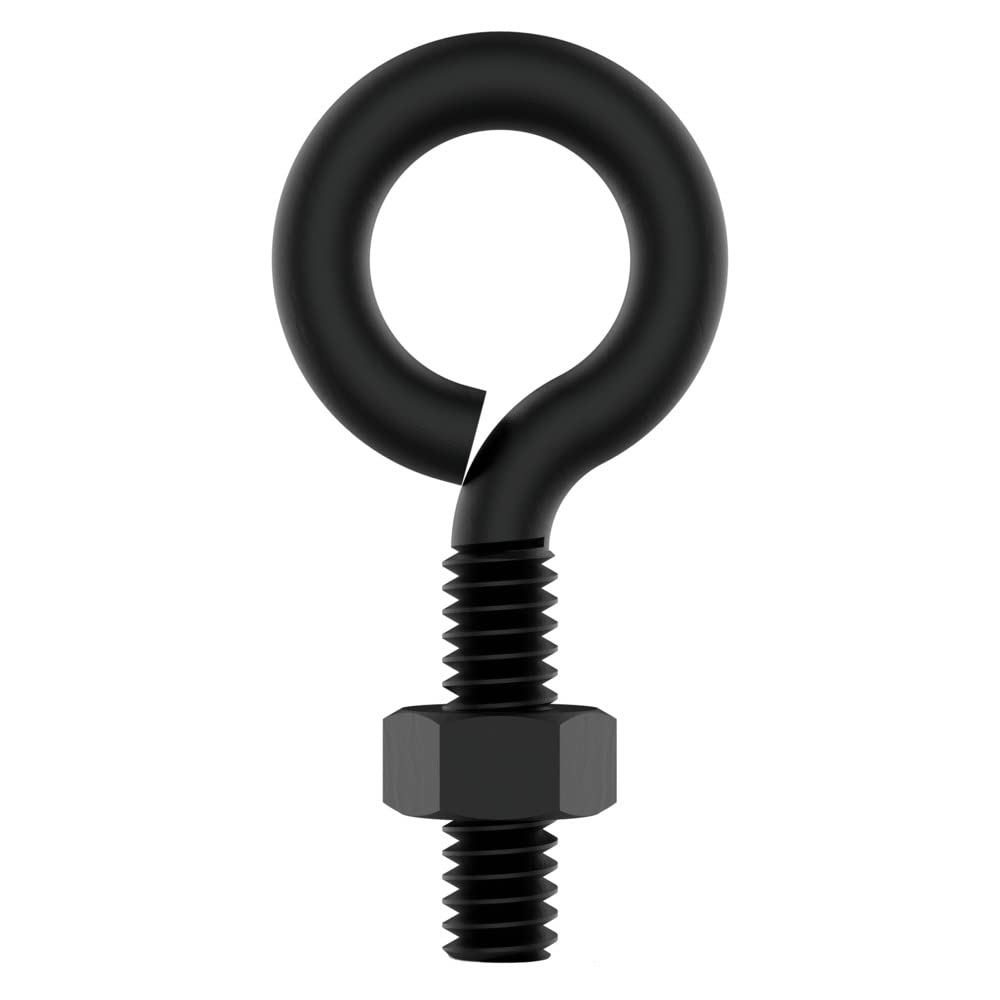 National Hardware N820-095 Eye Bolt, 1/4" × 2", Storm Shine Finish