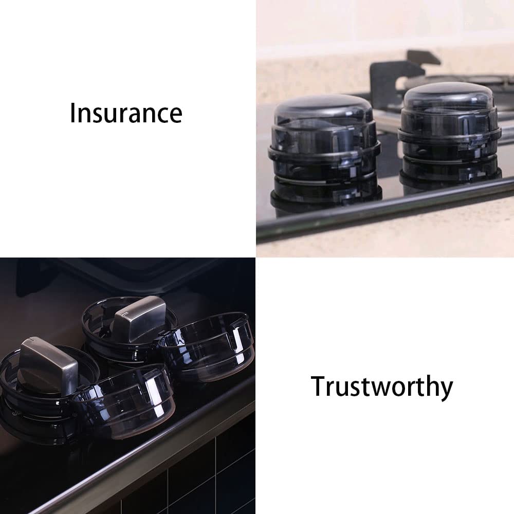 4 Pcs Stove Knob Covers Oven Knob Covers Child Locks Protective Cove Fire Guard Cooker Switch Baby Safety for Child Kitchen Safety