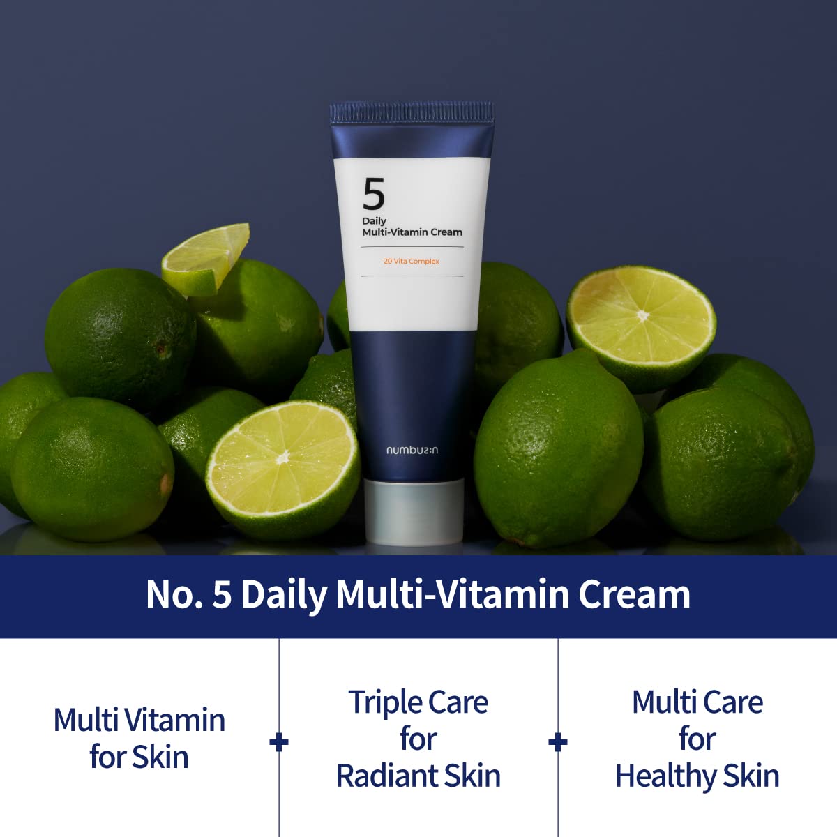 numbuzin No.5 Daily Multi-Vitamin Cream | Healthy Glow, Skin Strengthening, Improves Elasticity | Vitamin C, Niacinamide, Alpha Bisabolol, Panthenol | Suitable for All Skin Types | 2.02 fl. oz.