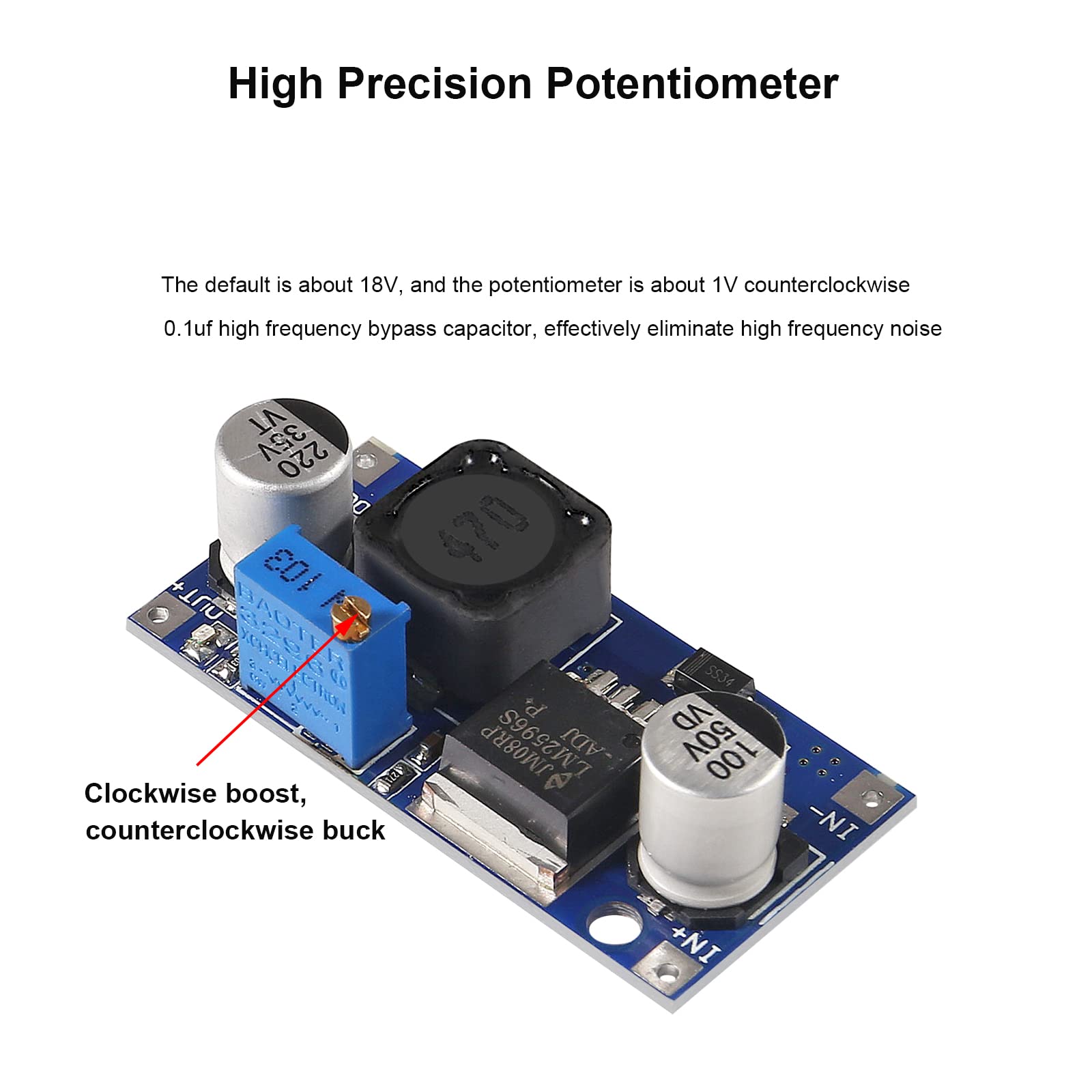 Diitao 10PCS LM2596 DC-DC Buck Converter Step Down Modules 3A 3-40V to 1.5-35V High Efficiency Voltage Regulator Buck Converter Adjustable