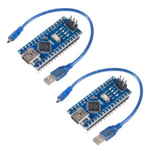 diitao 2pcs for nano v3.0 module,5v 16mhz atmega328p ch340g chip microcontroller development board for arduino (with usb cable)