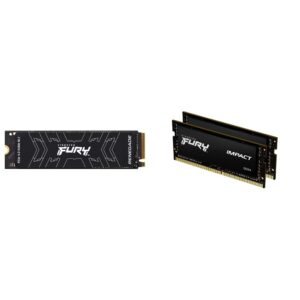 kingston fury renegade 1tb pcie gen 4 nvme m.2 internal gaming ssd fury impact 32gb (2x16gb) 3200mt/s ddr4 cl20 laptop memory kit bundle