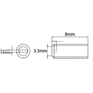 M5 x 8mm Slotted Head Set Screws, Plastic Headless Grub Screws White Nylon, Metric, 100Pcs