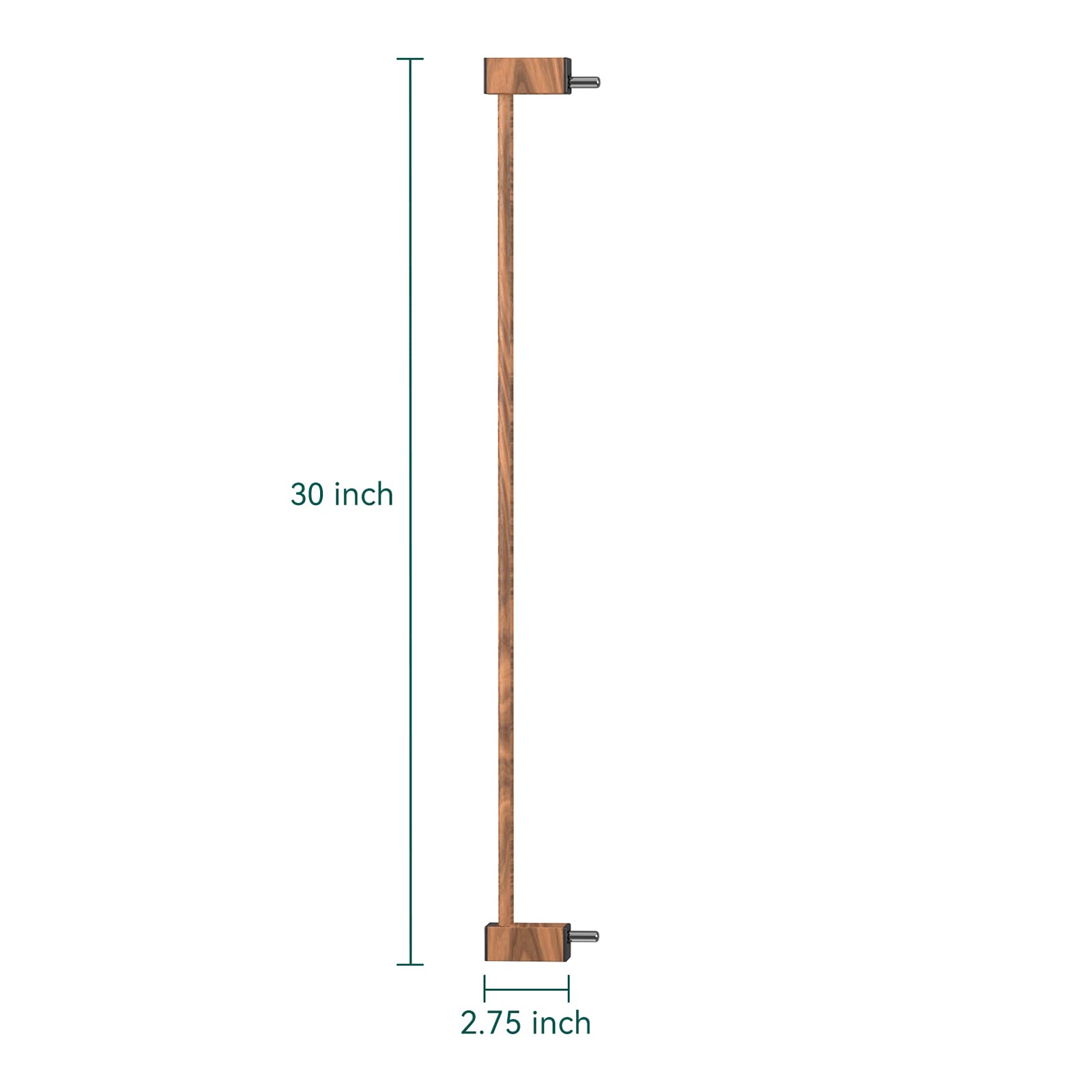 Babelio Metal Baby Gate with Wood Pattern, 26-43" Easy Install Pressure Mounted Dog Gate, No Drilling, No Tools Required, Ideal for Stairs and Doorways, with Wall Protectors and Extenders