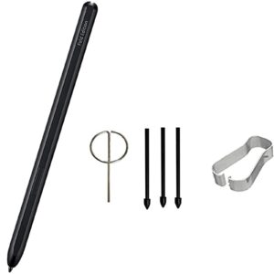 galaxy z fold 4 pen stylus replacement for samsung galaxy z fold 4/5 s pen stylus pen,compatible galaxy z fold 4/5 phone ef-ff92pcbegus with eject pin+2 tips (black)