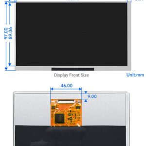 waveshare 7inch IPS Display 1024x600 Pixel, Integrated Thin and Light LCD with Adapter Board, for Raspberry Pi/Jetson Nano/Windows/PC, Support Windows/Linux/Android (No Touch Screen)