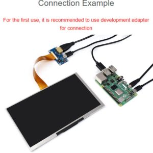 waveshare 7inch IPS Display 1024x600 Pixel, Integrated Thin and Light LCD with Adapter Board, for Raspberry Pi/Jetson Nano/Windows/PC, Support Windows/Linux/Android (No Touch Screen)