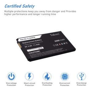 TAKOCI Replacement Battery for ADT Command Secondary Color Touchscreen Keypad,P-504478 3000mAh/3.8V