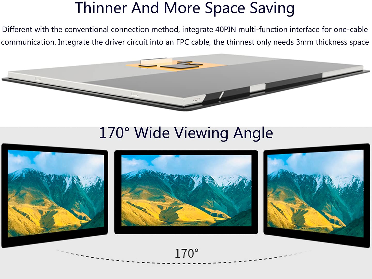 waveshare 7inch IPS Display 1024x600 Pixel, Integrated Thin and Light LCD with Adapter Board, for Raspberry Pi/Jetson Nano/Windows/PC, Support Windows/Linux/Android (No Touch Screen)