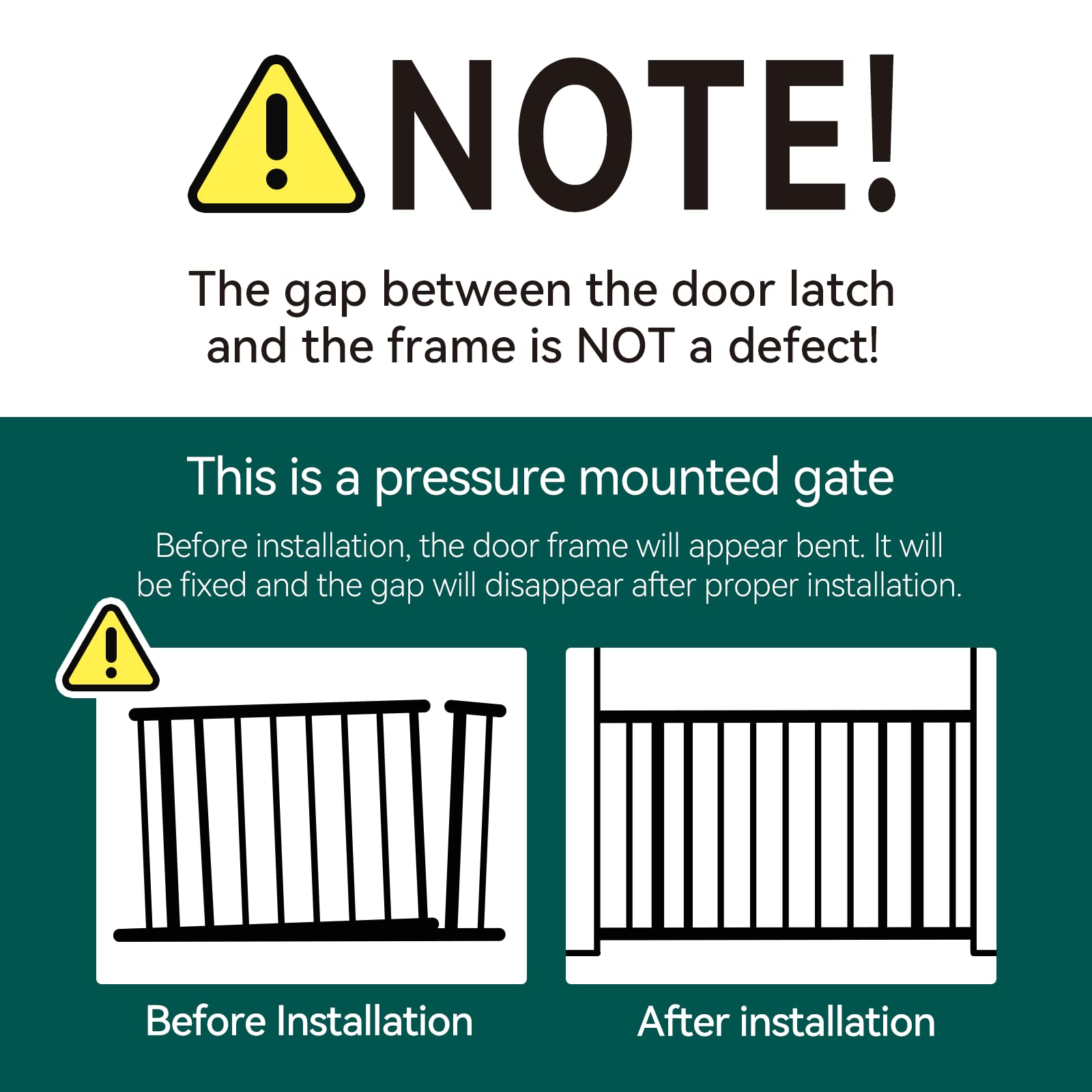 Babelio Metal Baby Gate with Wood Pattern, 26-43" Easy Install Pressure Mounted Dog Gate, No Drilling, No Tools Required, Ideal for Stairs and Doorways, with Wall Protectors and Extenders