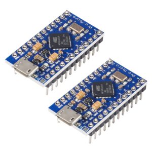 diitao 2pack pro micro 5v 16mhz atmega32u4 bootloadered ide micro usb pro micro development board microcontroller pro micro serial connection with 2-row pins header