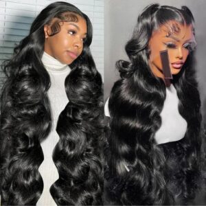 epyism body wave lace front wigs human hair 180% density 13x4 hd lace frontal wigs for women human hair lace front wigs 9a glueless wigs human hair pre plucked with baby hair natural color 24 inch