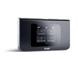 titan mobile | 4g lte wifi mobile hotspot | global coverage | up to 10 connected devices | rapid carrier switch technology | all three major carriers | new cloud sim technology, no sim card needed