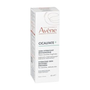 Eau Thermale Avène Cicalfate+ Hydrating Skin Recovery Emulsion - Post-Procedure & Post-Tattoo Restoration - Postbiotic Skincare - Non-Comedogenic & Paraben-Free - 1.3 fl. oz.