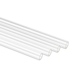 ekwb ek-loop acrylic hard tube, 14mm od, 500mm, clear, 4-pack