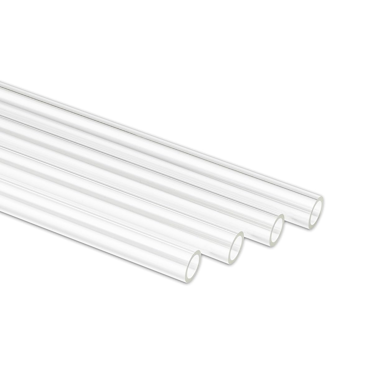 EKWB EK-Loop Acrylic Hard Tube, 14mm OD, 500mm, Clear, 4-Pack