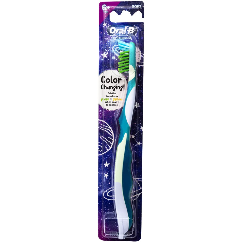 Oral-B Pro-Health Junior CrossAction Galaxy Toothbrush, Ages 6+, Soft - Pack of 6