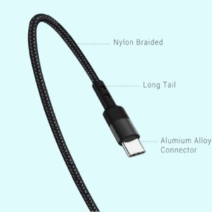 SUMPK USB C Cable Short [1ft 3 Pack], 1ft Android Charging Cable Type C USB 2.0 Nylon Braided Fast Charging Compatible for Samsung Galaxy S10 S9 Note 8,LG G6 V20,Google Pixel 2 XL…