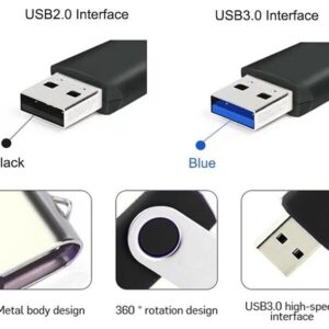 CRIATIVE 128GB 3.0 USB Flash Drive Fast Thumb Drive High Speed Swivel Memory Stick Jump Drive for PC Laptop, TV, Car Audio