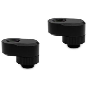 ekwb ek-quantum torque rotary offset adapter fitting, 14mm, black, 2-pack