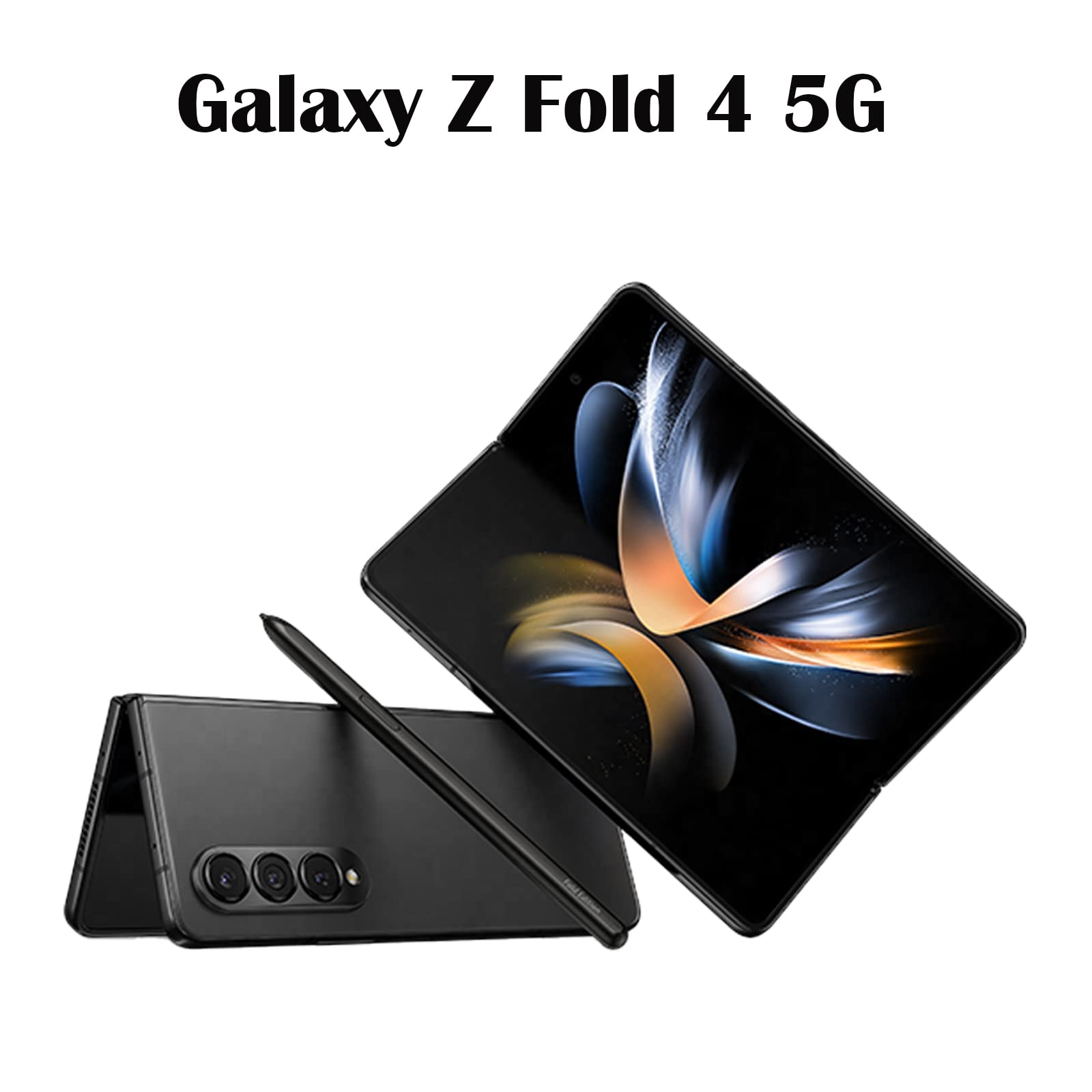 Galaxy Z Fold 4/3/5 S Pen Fold Edition for Samsung Galaxy Z Fold 3/4/5,EJ-PF946BBEGUS,with Replacement Tips/Nibs+Card Pin (Black)