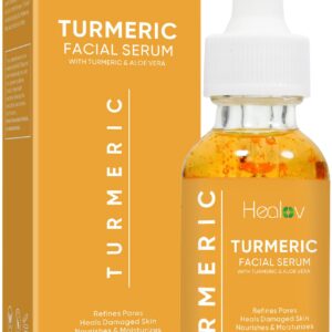 Turmeric Serum for Face & Body - All Natural Turmeric Skin Brightening Serum for Dark Spots - Turmeric Facial Repair Serum Cleanses Skin, Fights Acne, Evens Tone, Minimizes Pores - Pure Turmeric Oil