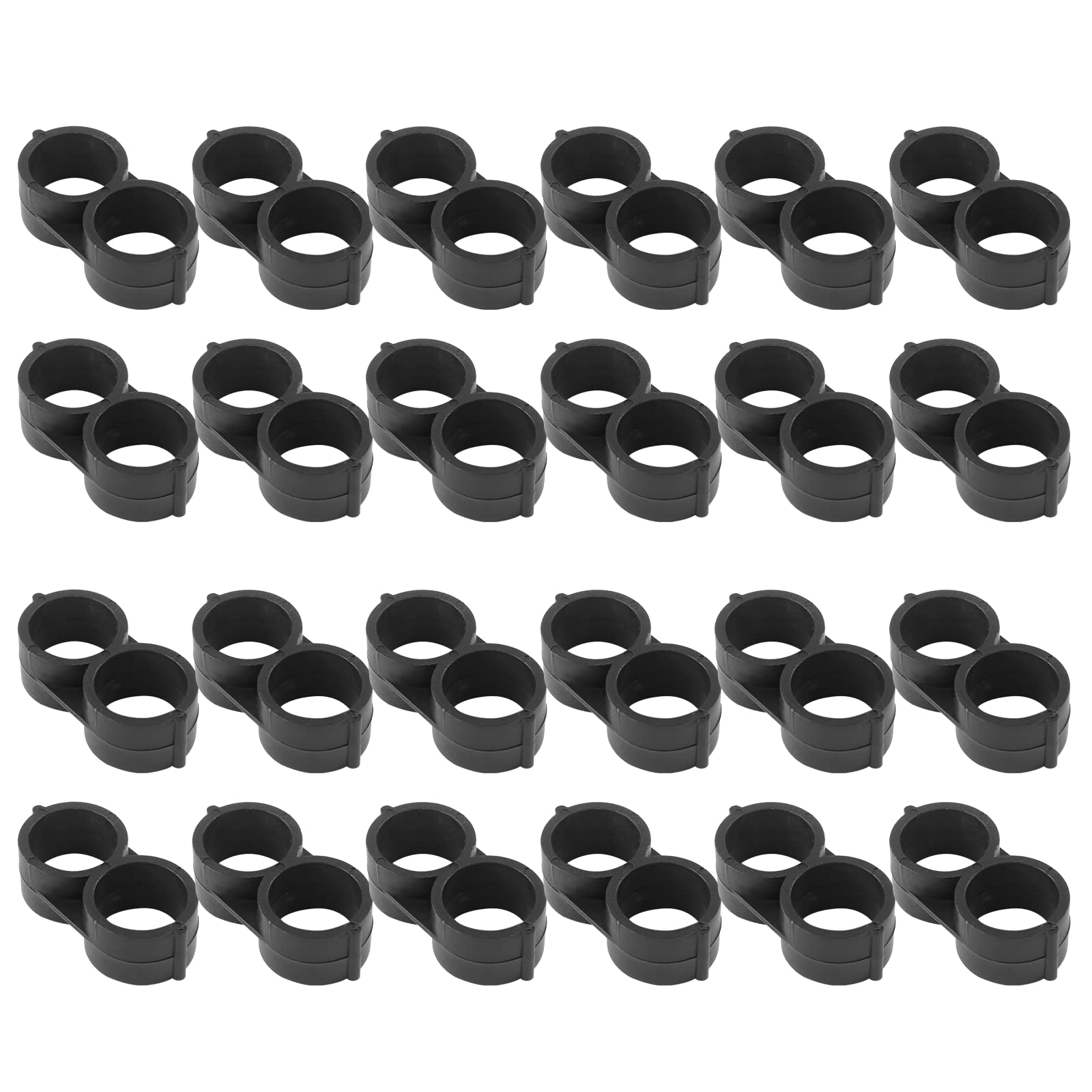 PHITUODA 24pcs Black Tubing End Closure, Figure 8 End Fitting Drip Tubing 5/8 inch Drip Fitting, Irrigation Accessories End Closure for Garden Greenhouse Sprinkler Systems