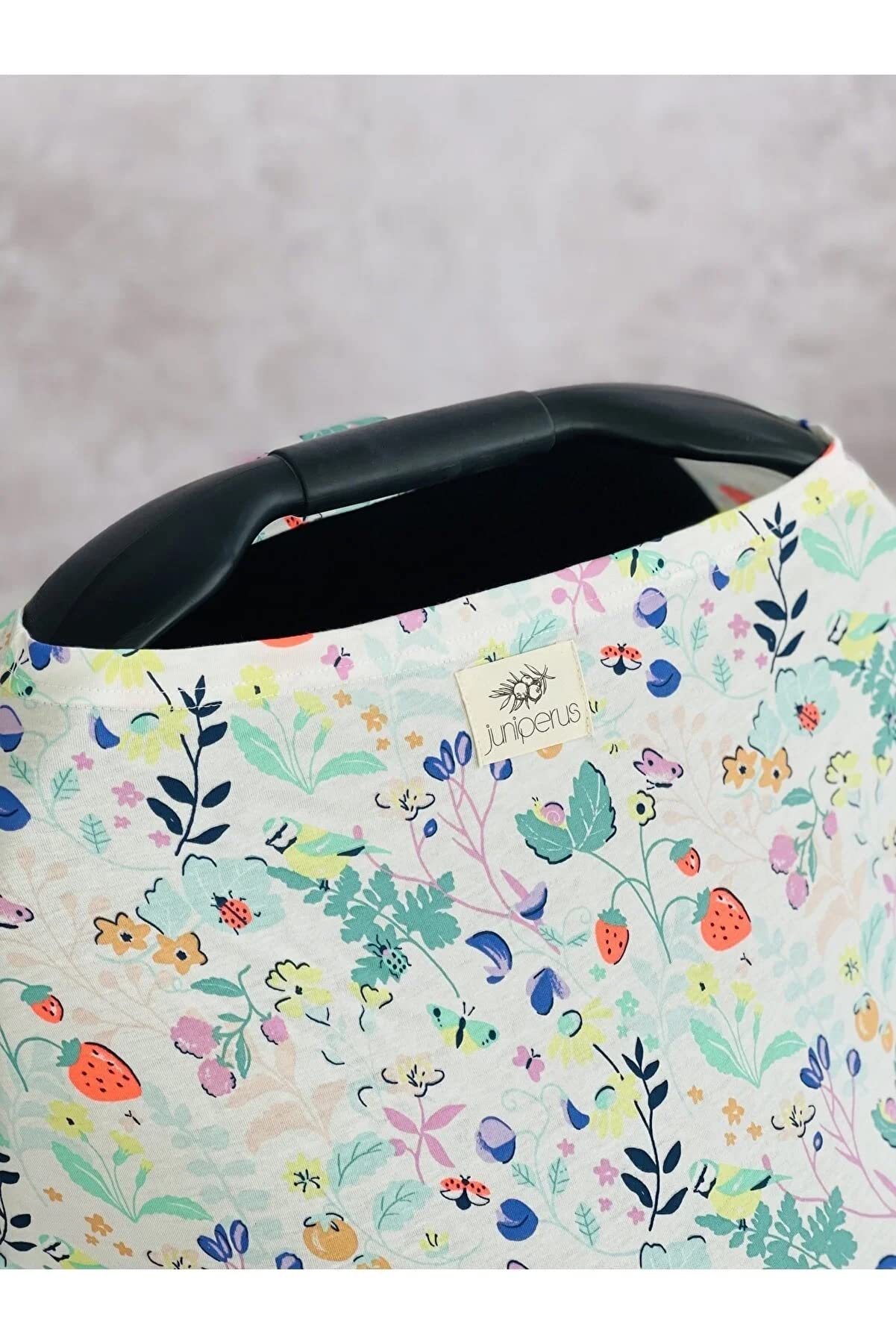 Car Seat Canopy Infant Carseat Canopy, Nursing Breastfeeding Cover, Stretchy Carrier Covers for Stroller/High ChairMulti Use Baby Breastfeeding Covers, Boys and Girls Shower Gifts (Flower)