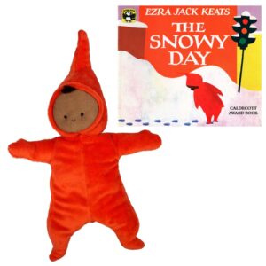 ezra jack keats gift set includes the snowy day board book with merrymakers peter stuffed plush friend and we 3 books book gift bag (an educational classic of wonder and hope)