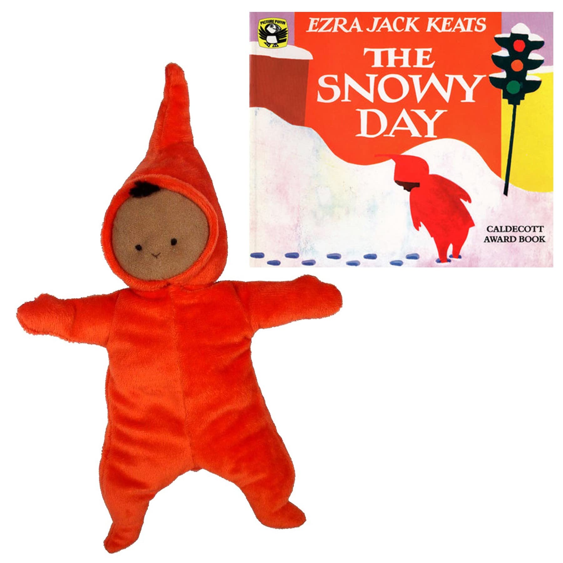 Ezra Jack Keats Gift Set Includes The Snowy Day Board Book with MerryMakers Peter Stuffed Plush Friend and We 3 Books Book Gift Bag (an Educational Classic of Wonder and Hope)