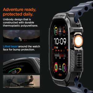 Spigen Rugged Armor Designed for Apple Watch Ultra 2/Ultra Case Durable TPU Case for Apple Watch Ultra 49mm Case - Black