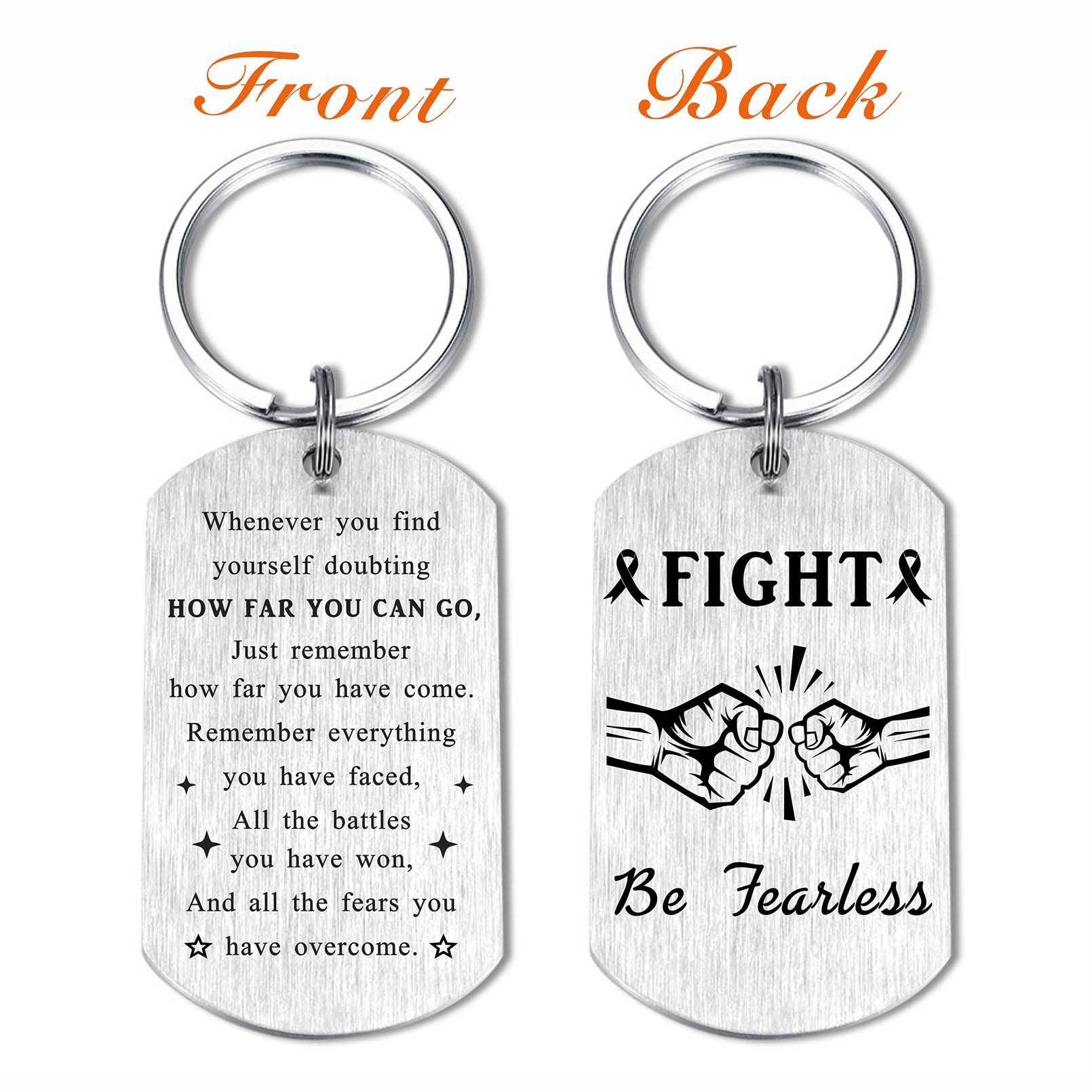 SOUSYOKYO Cancer Survivor Gifts for Women, Men Cancer Patient Keychain, Hospice Gifts for Patients, Hospital Comforting Gift for Patients Overcome Anxiety