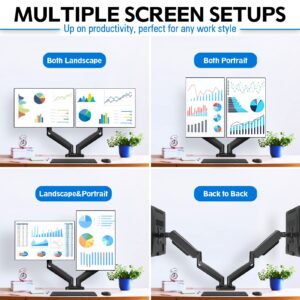 MOUNTUP Normal Dual Monitor Stand & Ultrawide Single Monitor Mount Bundle