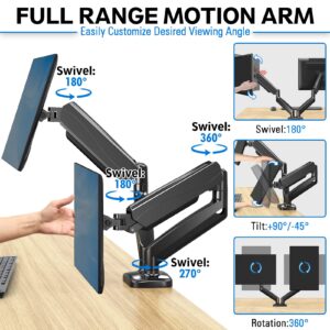 MOUNTUP Normal Dual Monitor Stand & Ultrawide Single Monitor Mount Bundle