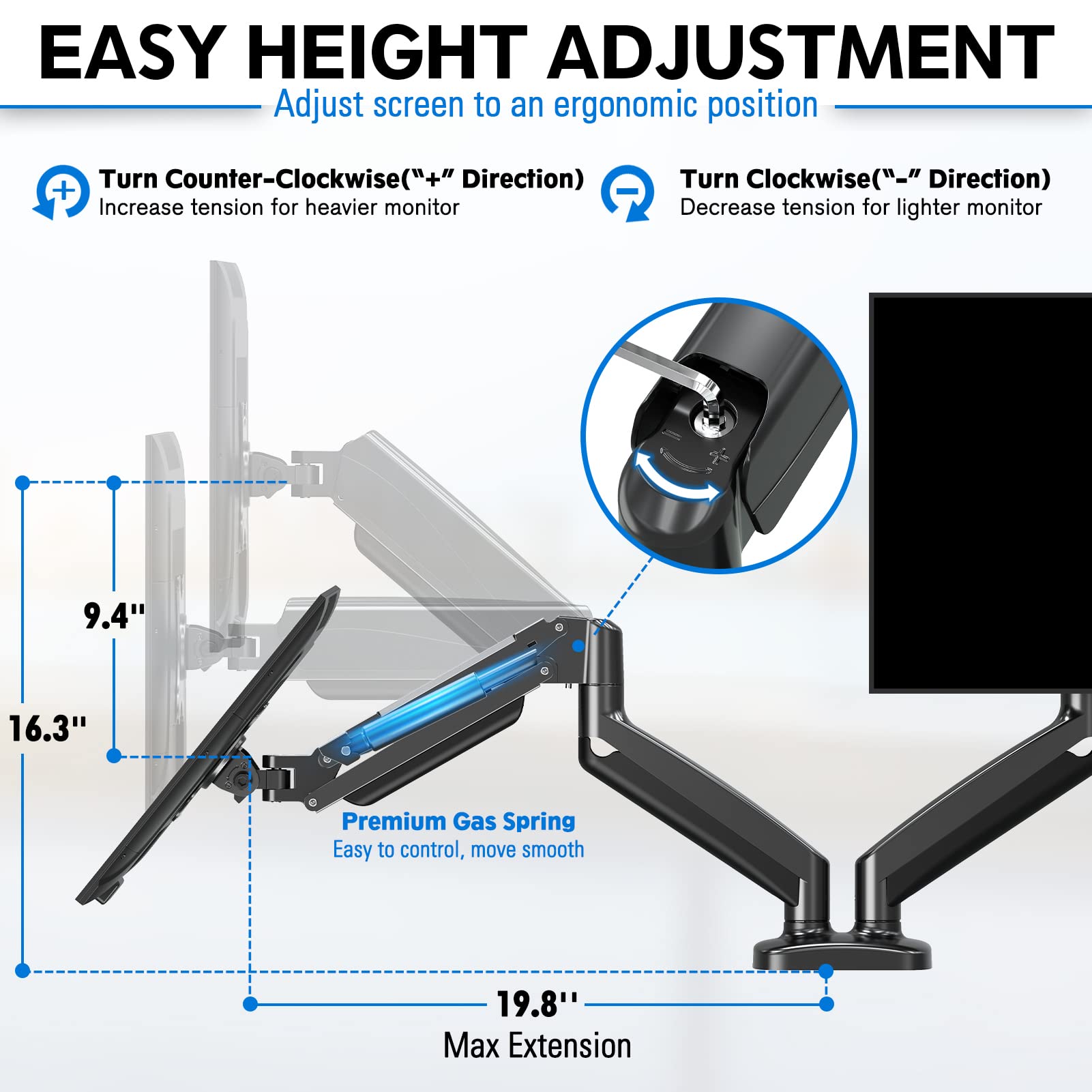 MOUNTUP Normal Dual Monitor Stand & Ultrawide Single Monitor Mount Bundle