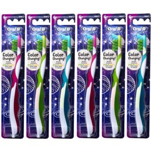 oral-b pro-health junior crossaction galaxy toothbrush, ages 6+, soft - pack of 6