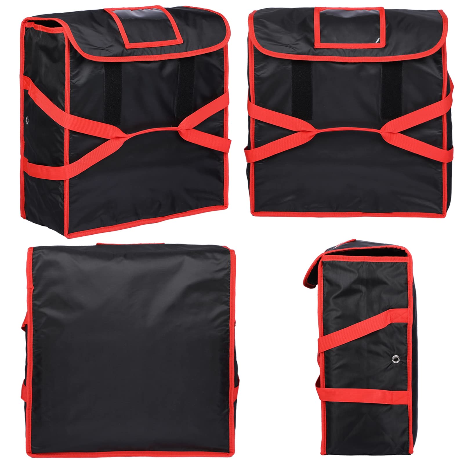 2 Pieces Huge Insulated Pizza Delivery Bag 18 x 18 x 8.5 Inches, Heavy Duty Food Delivery Bag for Pizza, Ice Cream and Cake Hot Pizza Carriers for Transport Catering Restaurant