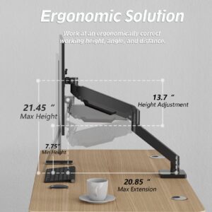 MOUNTUP Normal Dual Monitor Stand & Ultrawide Single Monitor Mount Bundle