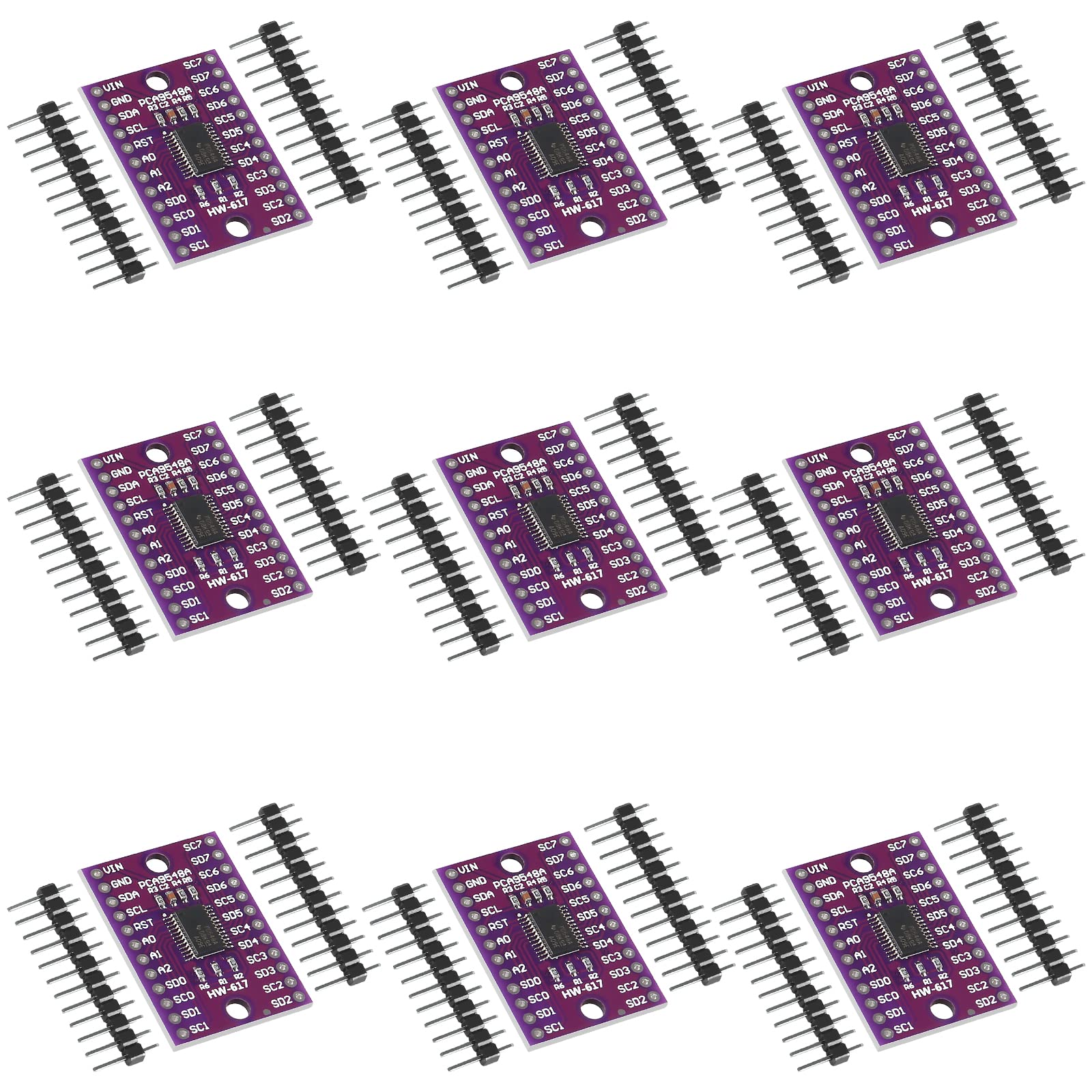 Diitao 9PCS TCA9548A I2C IIC 8 Channe Multiplexer Breakout Board TCA9548A Expansion Board for Arduino