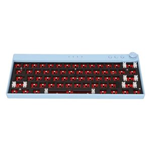 yoidesu mechanical keyboard diy kit, 61 keys hot swappable rgb custom mechanical gaming keyboard kit, 3pin/5pin switch, wireless 2.4g/bluetooth/type c wired keyboard(blue)