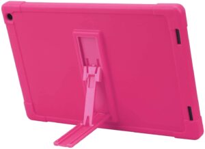 bowtus onn 7'' tablet gen 3 case (2022 model), [kickstand] [case for kids] shockproof silicone case tablet protective bracket stand cover case for onn 7 inch tablet (rose red)