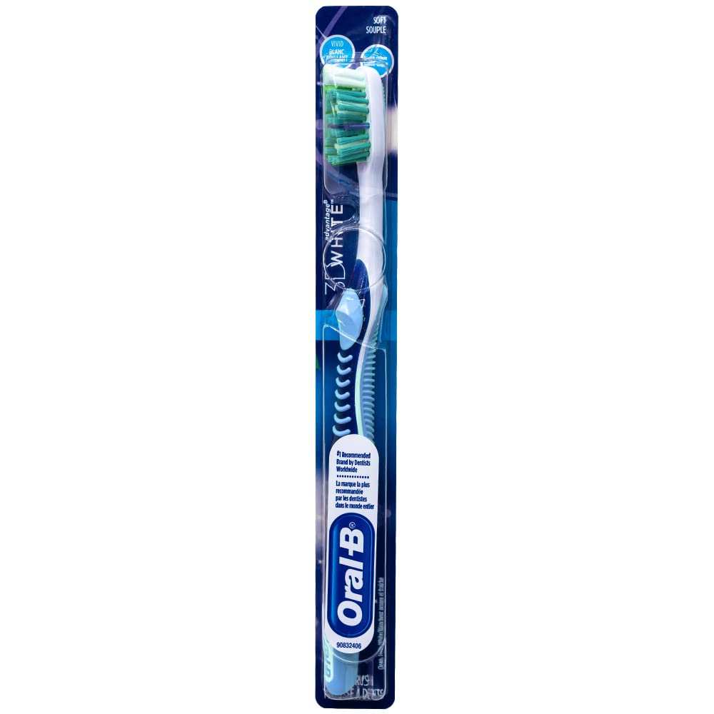 Oral-B 3D White Vivid Toothbrush, 35 Soft (Colors Vary) - Pack of 4